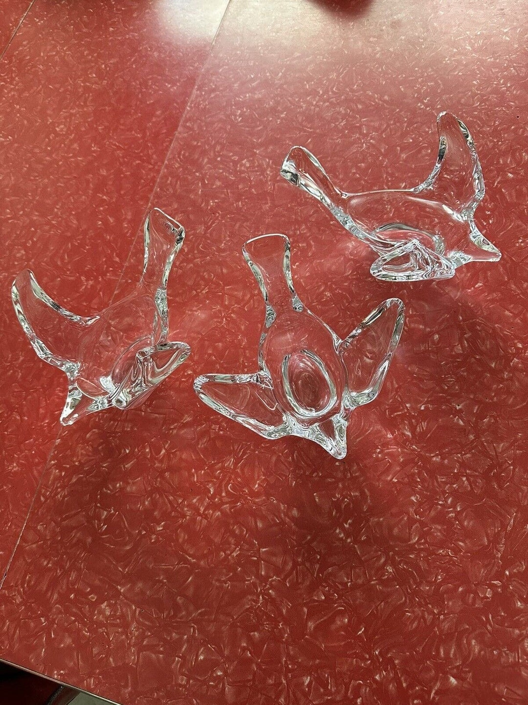 Princess House Crystal Dove Bird Flying Candy Dish 7.5x7.5x4" VTG 1970 ...