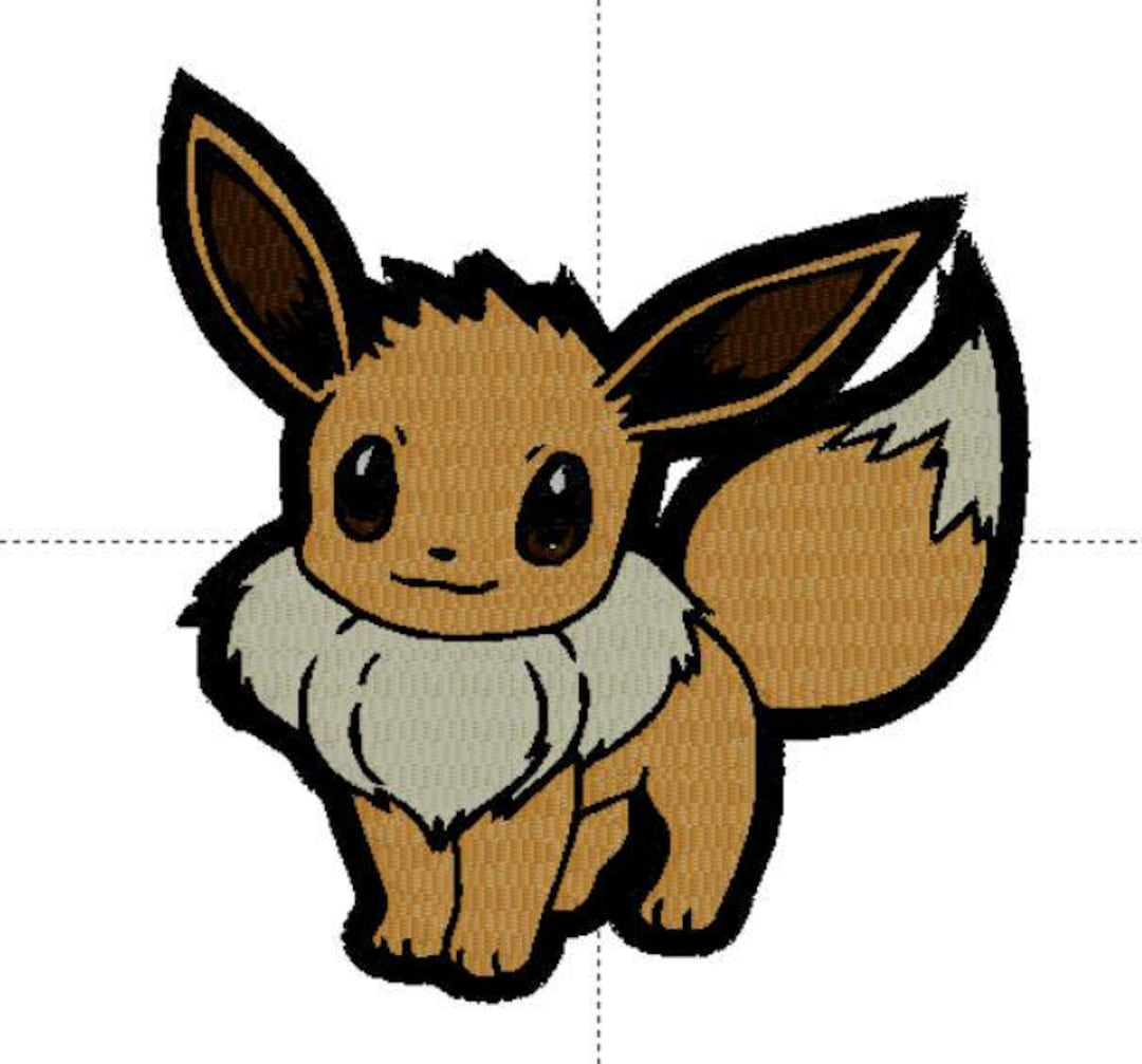 Pokemon Embroidery File: Eevee digital Files NOT Finished Product - Etsy