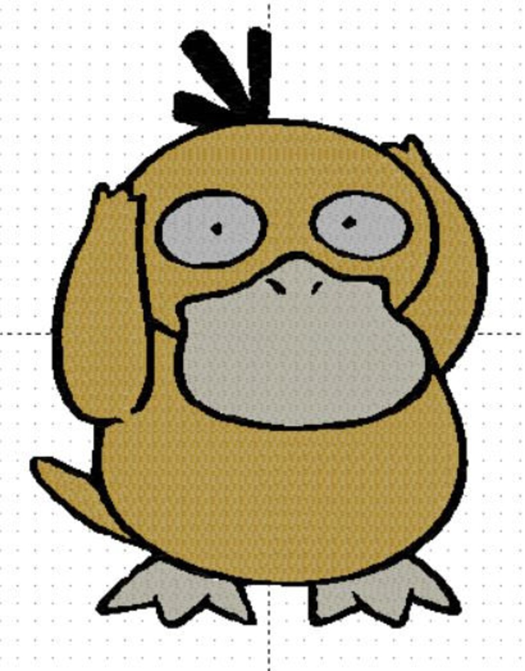 Pokemon Embroidery File: Psyduck digital Files NOT Finished - Etsy