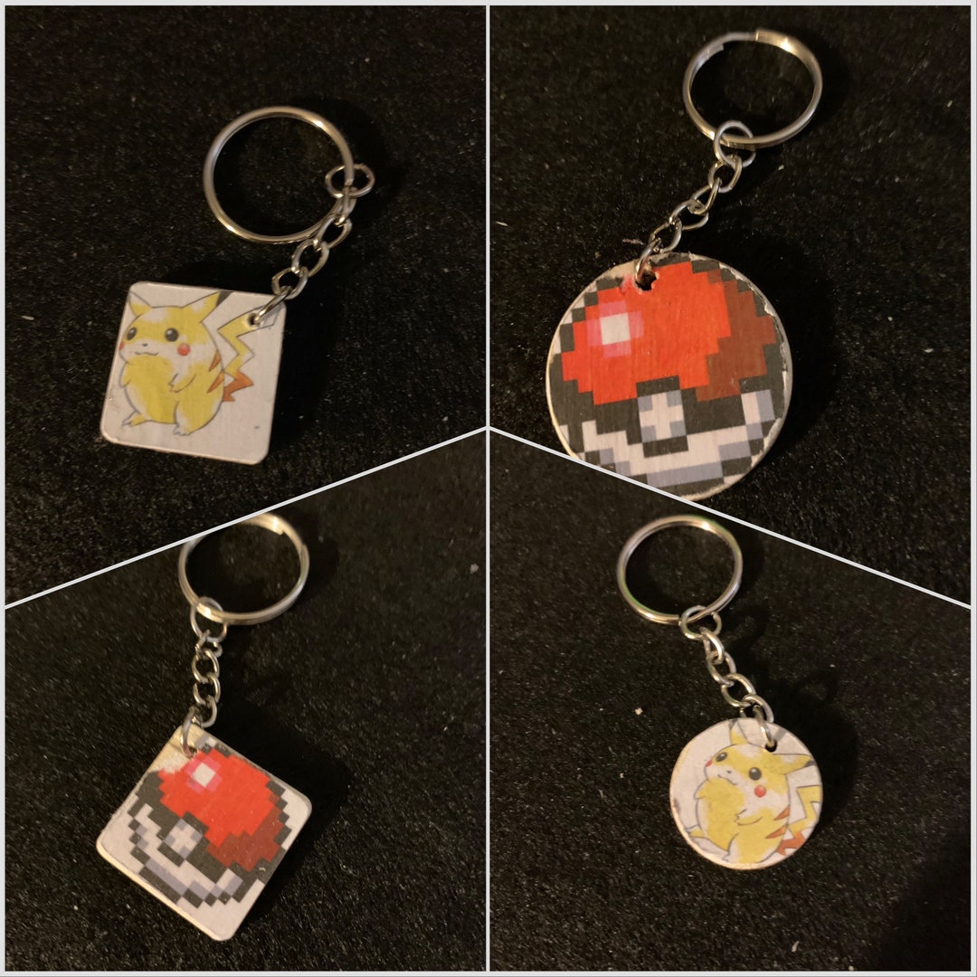 Pokemon Big Chungus Pikachu Wood Keychain - Etsy UK