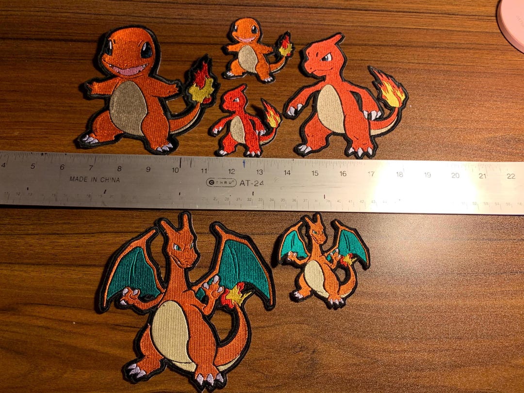 Pokémon Embroidered Patch: Charmander Charmeleon Charizard - Etsy