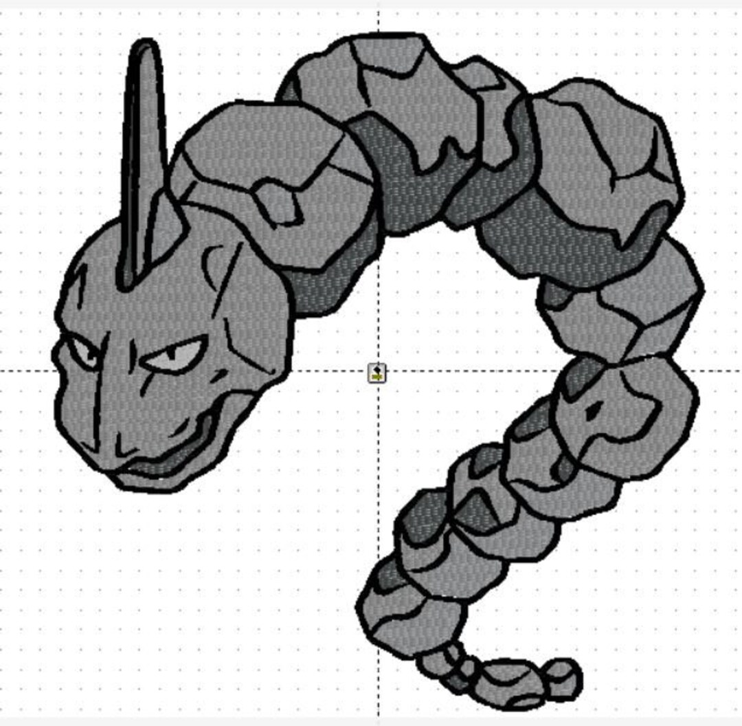 Pokemon Embroidery File: Onix digital Files NOT Finished - Etsy
