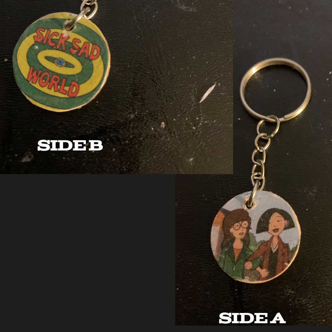 Daria Sick Sad World Wood Keychain - Etsy