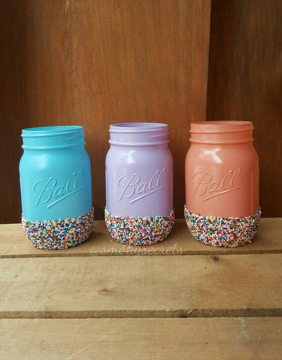 Customized Sweet Tooth Sprinkle Mason Jar - Etsy Canada