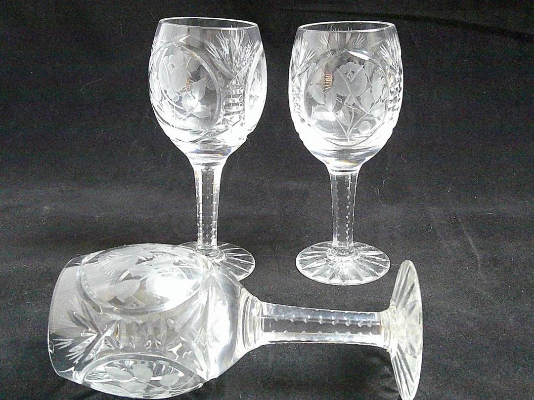 Crystal Small Glasses, Set of 3 - Etsy