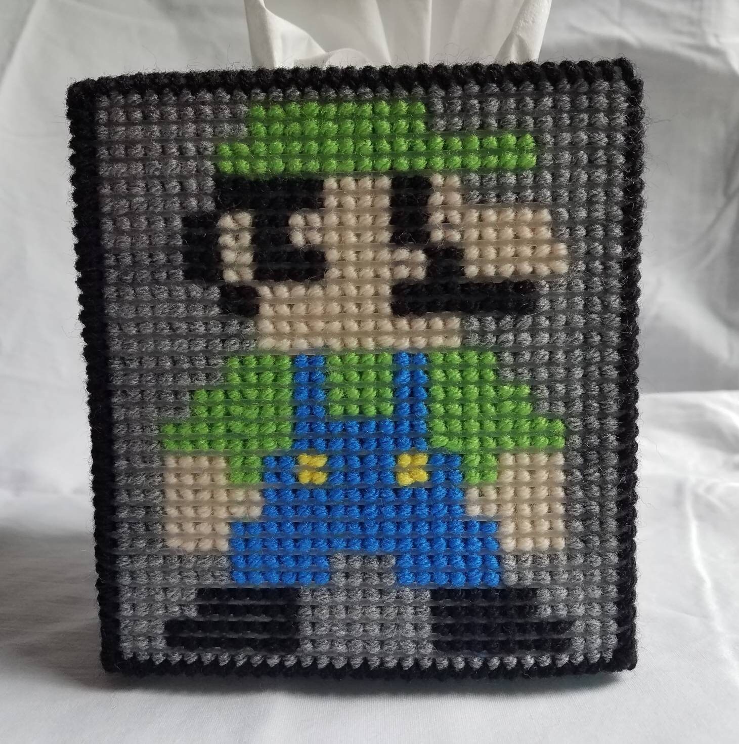 Tissue Box Cover Super Mario Brothers Luigi Nintendo Video Game Pixel ...