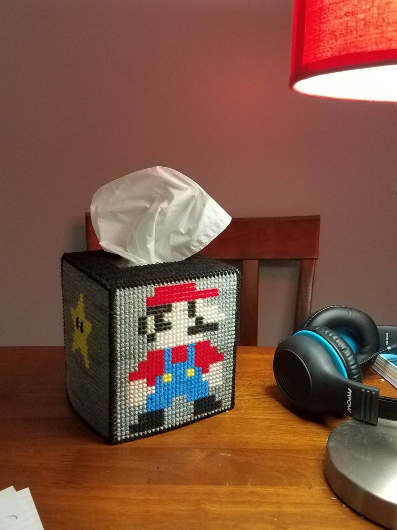 Tissue Box Cover Super Mario Brothers Luigi Nintendo Video Game Pixel ...