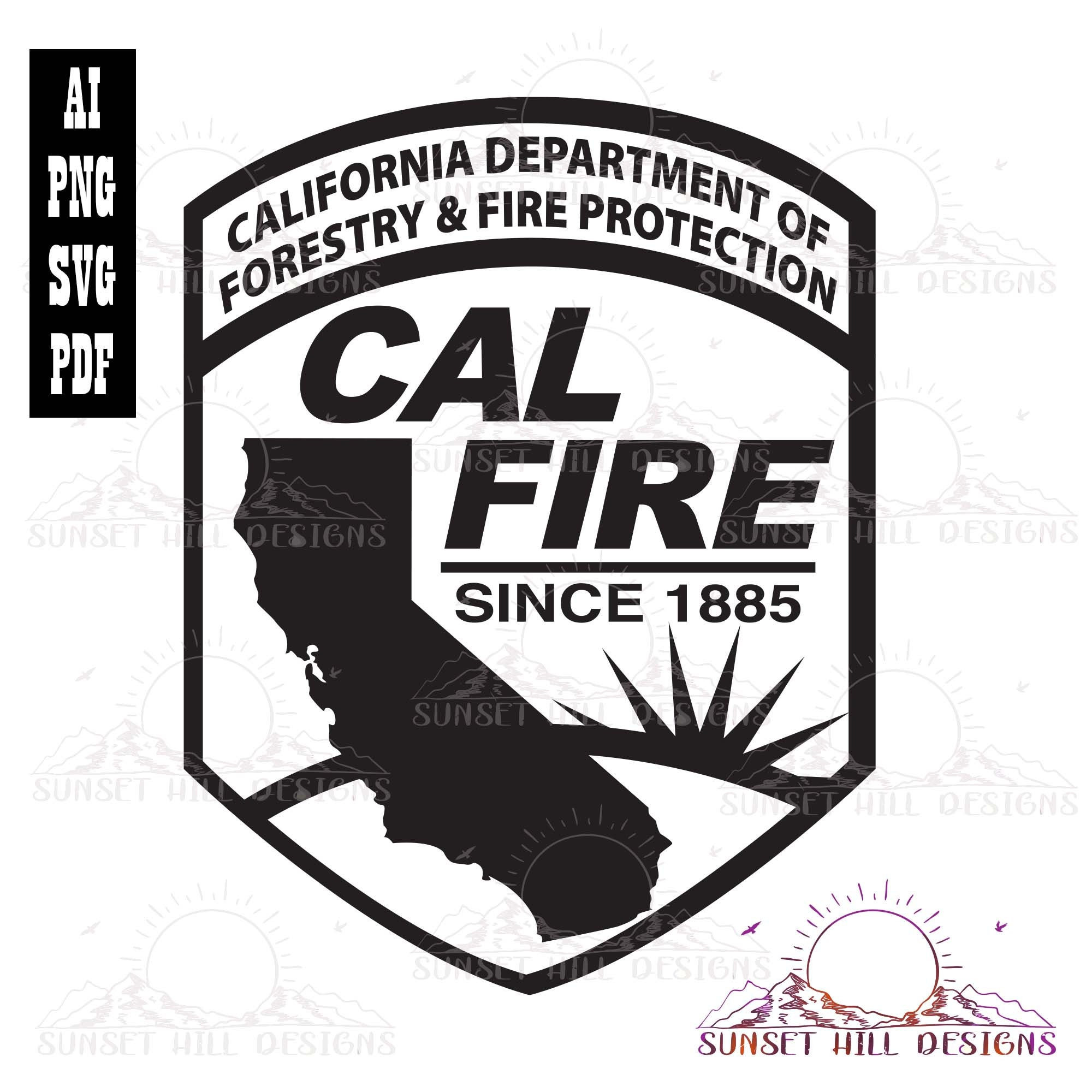 Cal Fire Patch Vector Artwork - California Department of Forestry ...