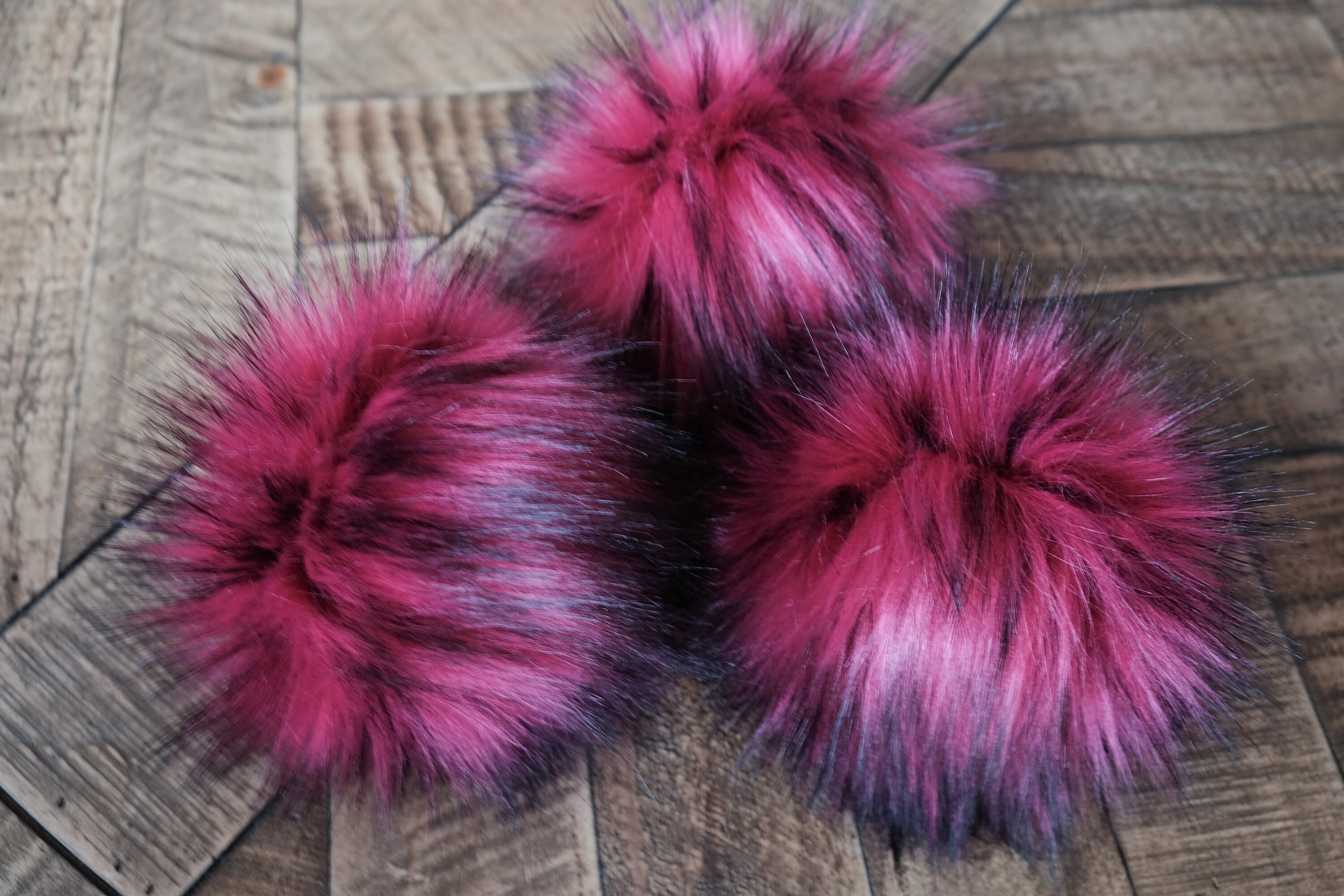 Fuchsia Faux Fur Pom Pom Large Pink Faux Fur Pom For Hat Etsy