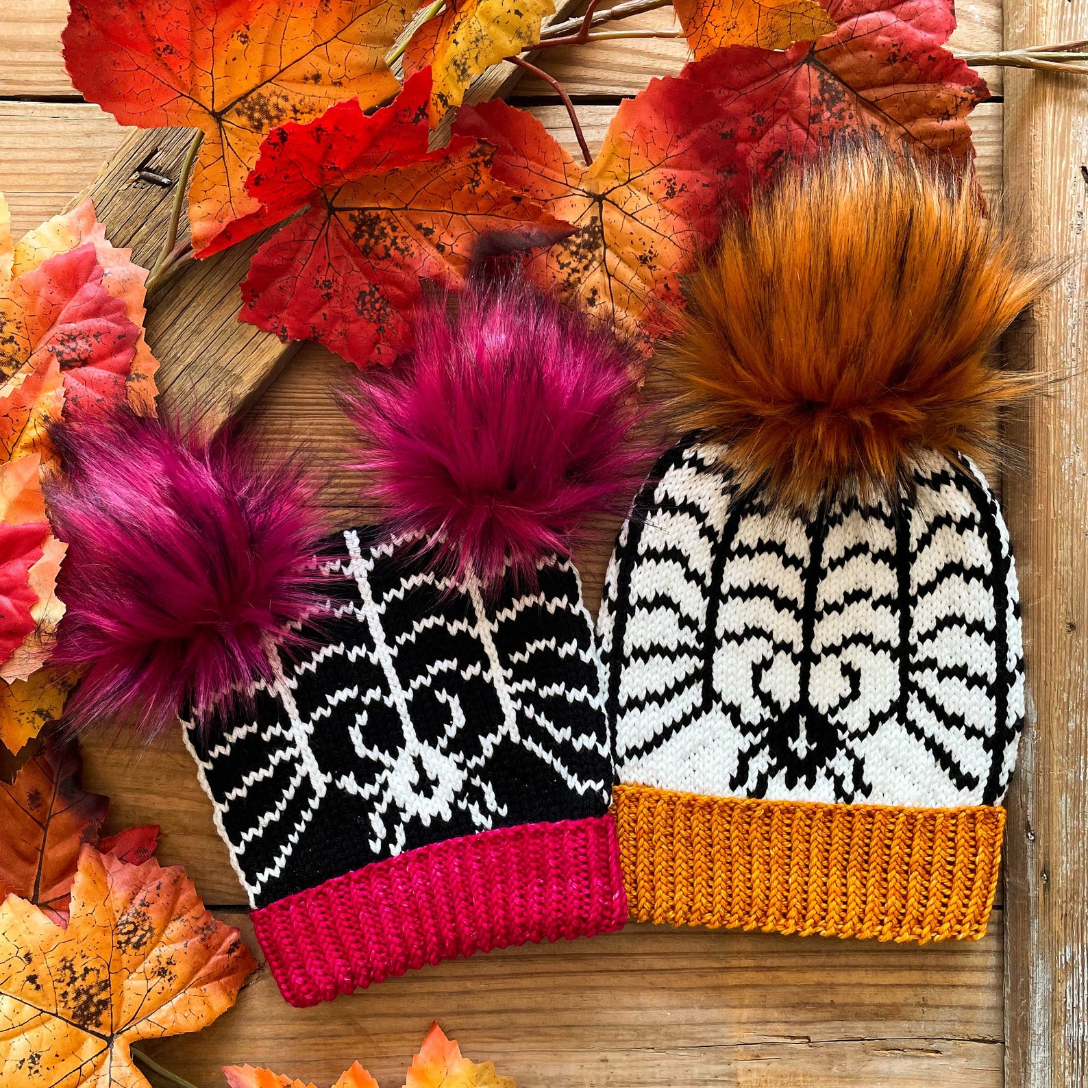 KNITTING PATTERN: the Fiber Web Beanie / 2 Knit Hat Patterns in 3 Sizes ...