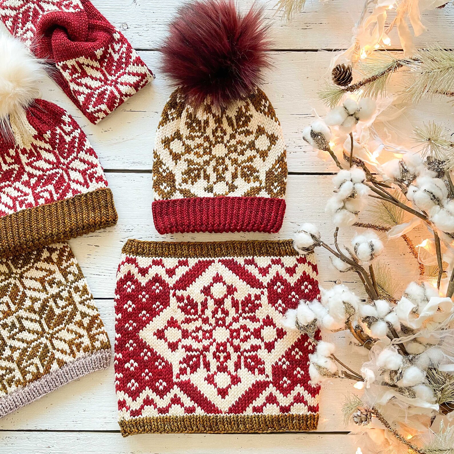 KNITTING PATTERN: Dreaming of Snow Cowl / Knit Cowl Pattern,stranded ...