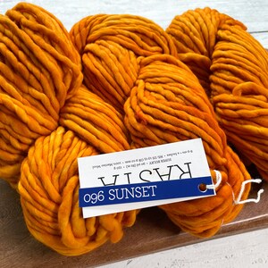 Malabrigo RASTA - SUNSET |Super voluminöses Garn, einfädig, 100% ...
