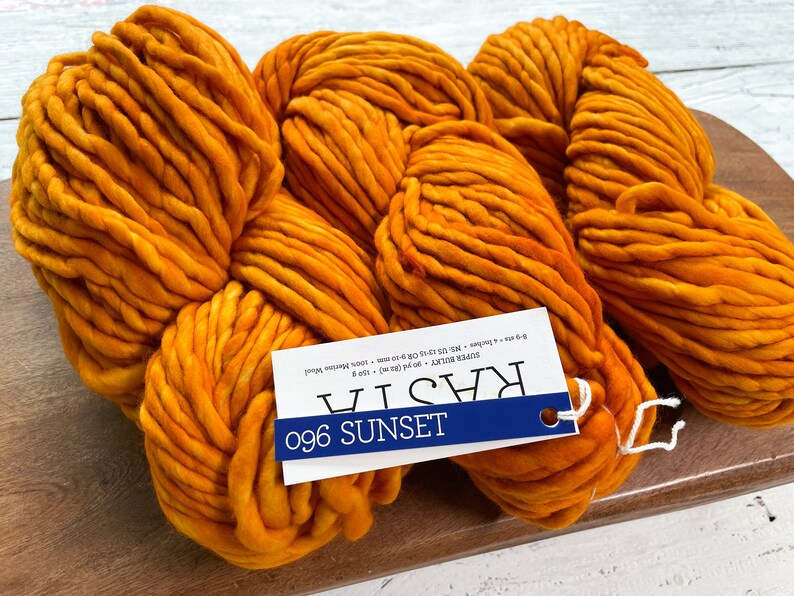Malabrigo RASTA - SUNSET |Super voluminöses Garn, einfädig, 100% ...