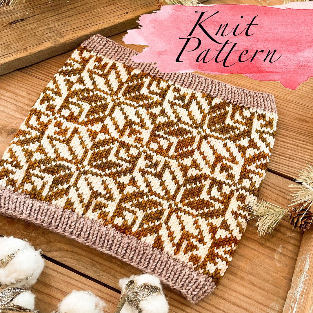 KNITTING PATTERN: First Snow Cowl / Knit Cowl Pattern,stranded ...