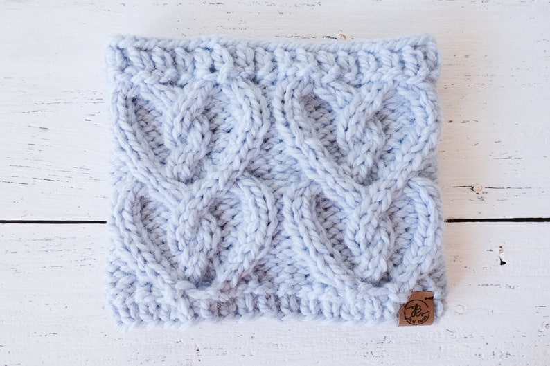 KNITTING PATTERN the Double Heart Cowl Knit Patterncowl - Etsy