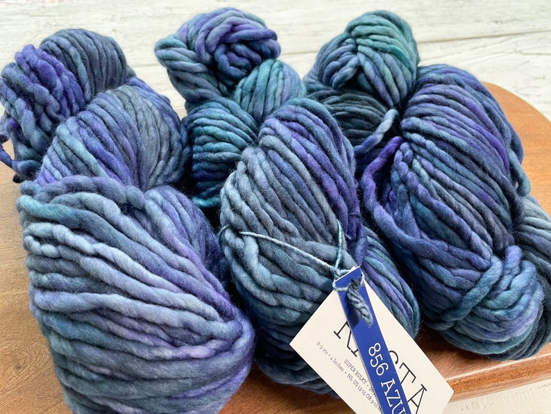 Malabrigo RASTA AZULES super Bulky Yarn Single Ply 100% - Etsy