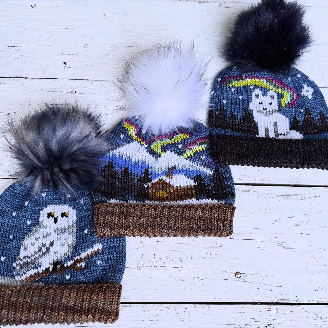 KNITTING PATTERN: Mountain Cabin Beanie /knit Hat Pattern, Duplicate ...