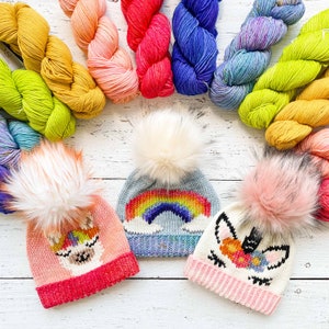 KNITTING PATTERN: Unicorn Horn Beanie / Knit Hat Pattern, Duplicate ...