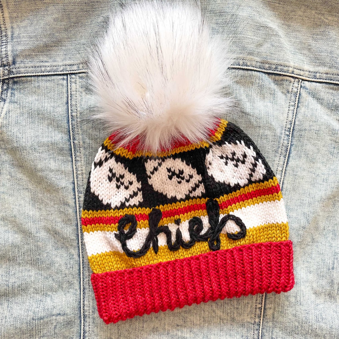 KNITTING PATTERN: Touchdown Beanie /football Knit Hat - Etsy