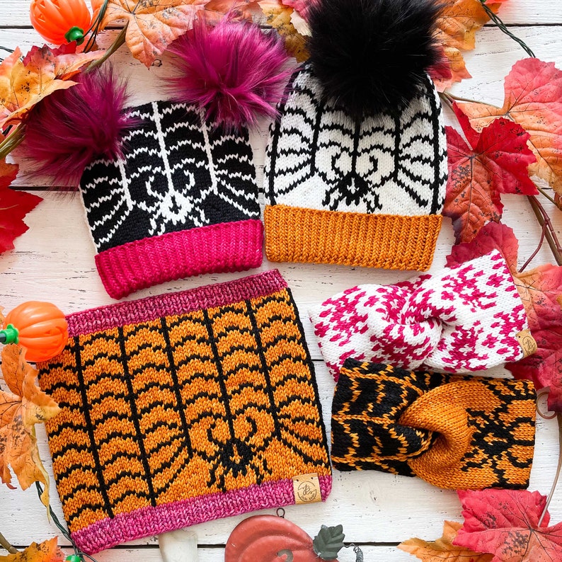 KNITTING PATTERN: the Fiber Web Beanie / 2 Knit Hat Patterns in 3 Sizes ...