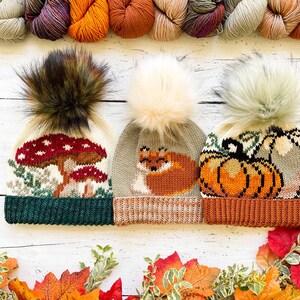 KNITTING PATTERN: Autumn Harvest Beanie Collection / 5 Knit Hat ...