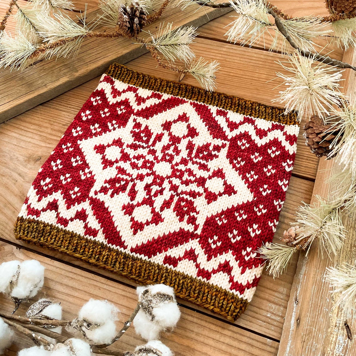 KNITTING PATTERN: Dreaming of Snow Cowl / Knit Cowl Pattern,stranded ...