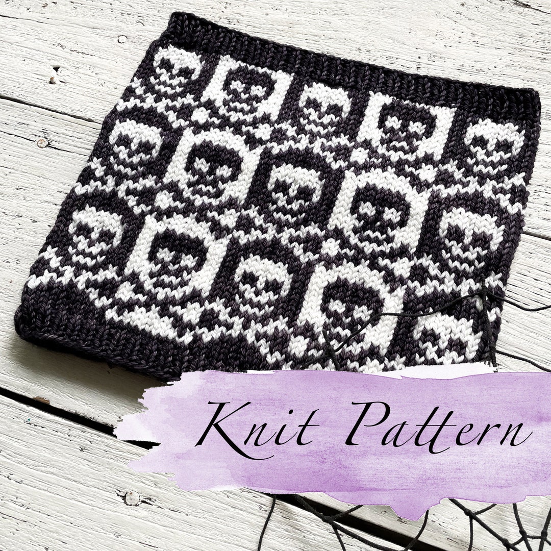 KNITTING PATTERN: the Halloweenie Cowl / Knit Cowl Pattern, Stranded ...