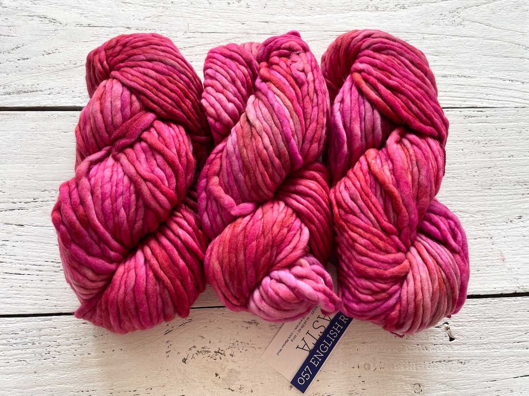 Malabrigo RASTA ENGLISH ROSE super Bulky Yarn, Single Ply, 100% Merino ...