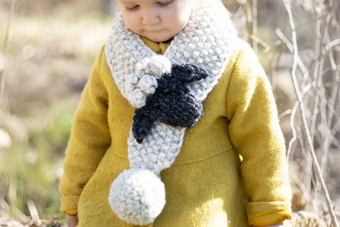 KNITTING PATTERN: Black Sheep Scarf Knit Pattern,animal Toddler/child ...