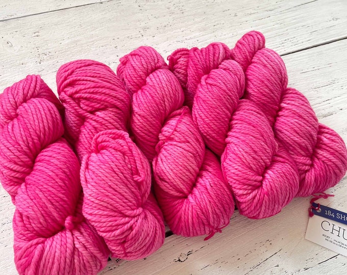 Malabrigo CHUNKY - SHOCKING PINK / Bulky Yarn, 3 Ply, 100% Merino Wool ...