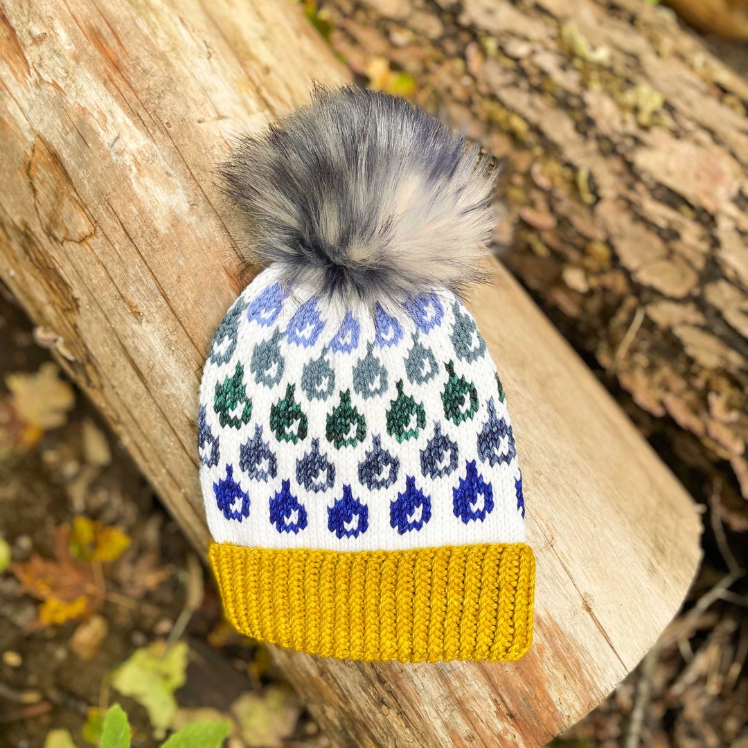 KNITTING PATTERN: the Clean Water Beanie / Stranded Colorwork Knitting ...