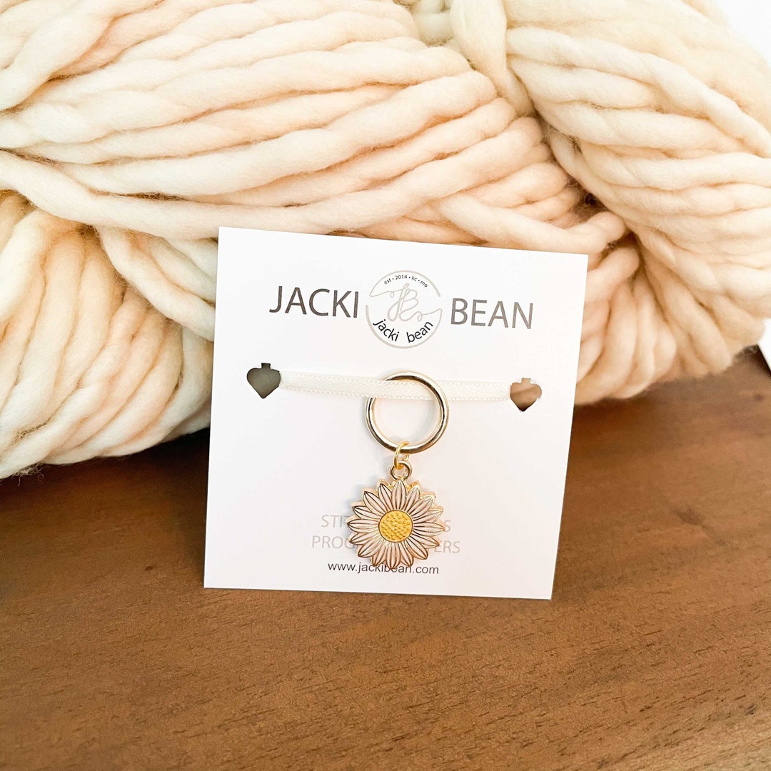 Flower Stitch Marker, Floral Progress Keepers, Flower Charm, Flower ...