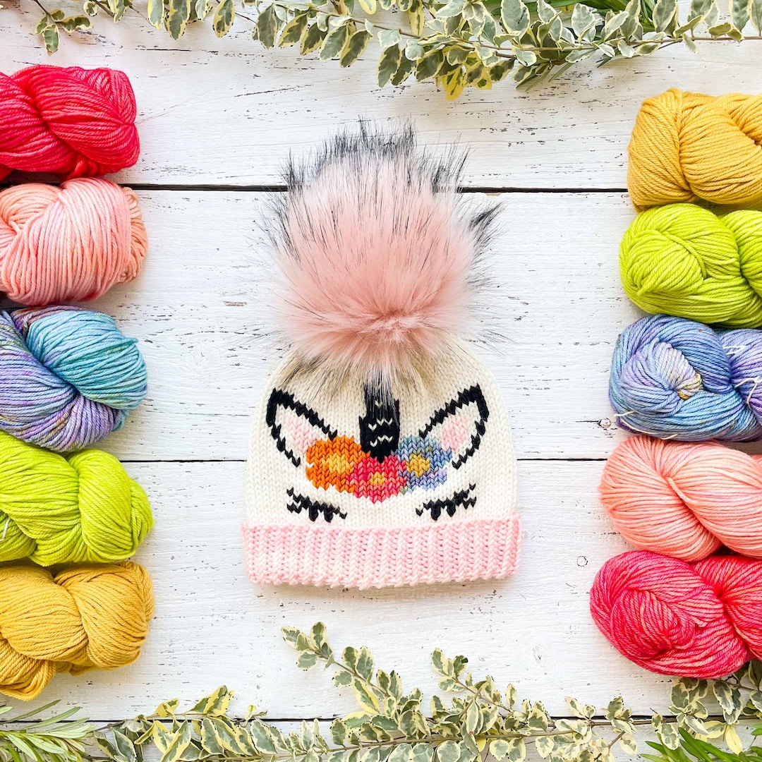 KNITTING PATTERN: Unicorn Horn Beanie / Knit Hat Pattern, Duplicate ...
