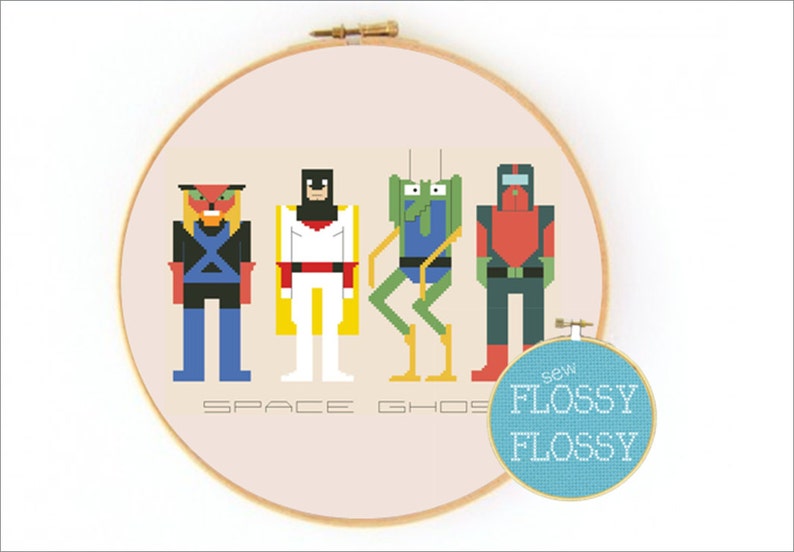 Space Ghost Coast to Coast - Brak, Zorak, & Moltar - Cross Stitch ...