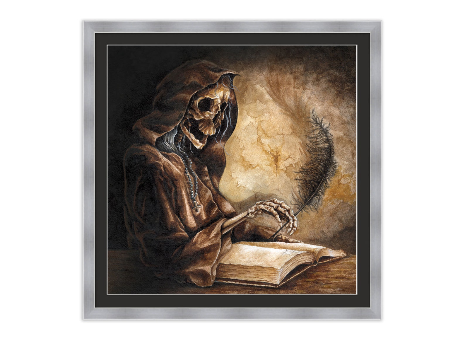Scribe Skeleton Print - Etsy
