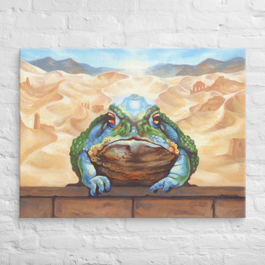 Dust Toad - Magical Desert Toad Gallery Wrapped Canvas Print - Etsy