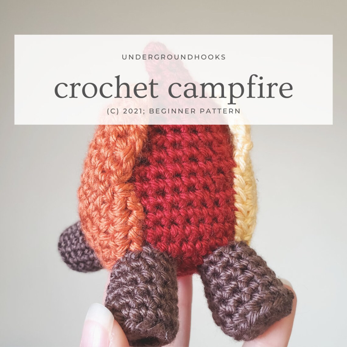Crochet Campfire Pattern Outdoors Fire Amigurumi Easy - Etsy
