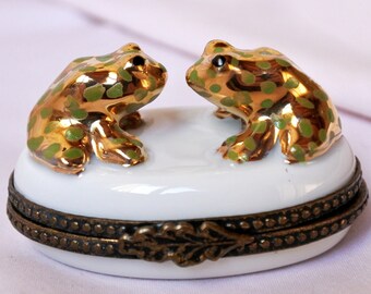 Vintage Limoges France Trinket Box Hand Painted Limoges Porcelain ...