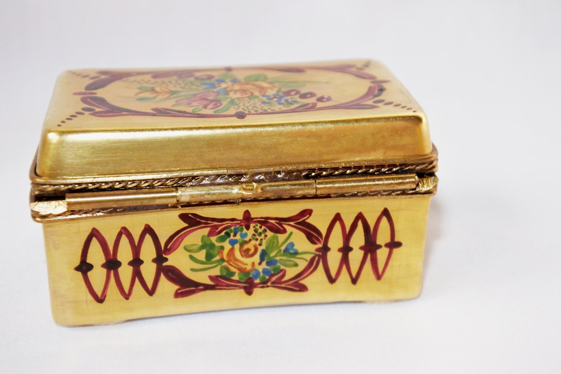 Vintage Limoges France Trinket Box Hand Painted Limoges - Etsy