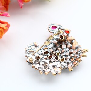 Vintage Turkey Brooch Czech Crystal Brooch Vintage Jewelry | Etsy