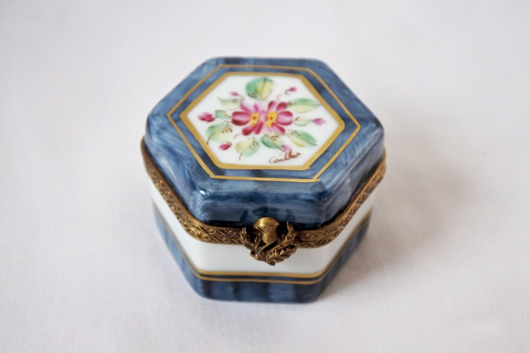 Vintage Limoges France Trinket Box Hand Painted Limoges - Etsy