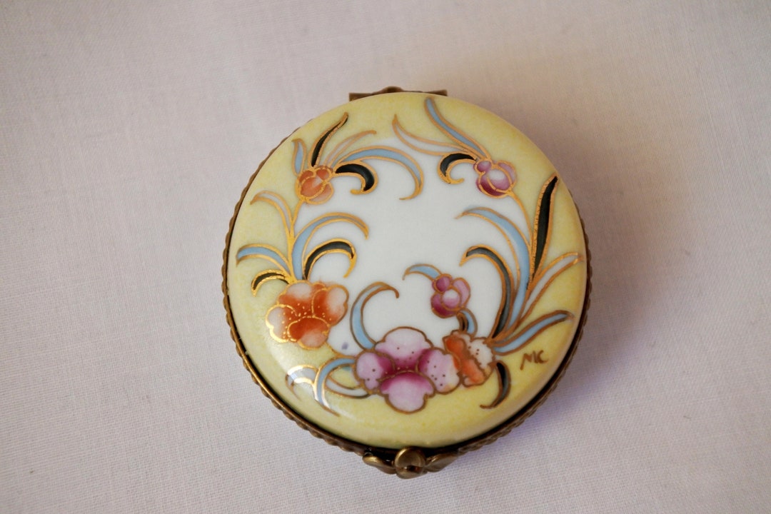 Vintage Limoges France Trinket Box Hand Painted Limoges Porcelain ...
