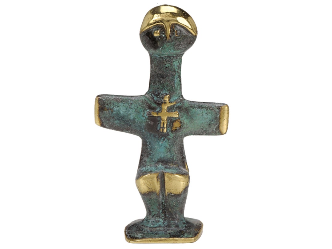 Bronze Cross Shaped Figure,ancient Idol of Pomos,cross-shaped Idol ...