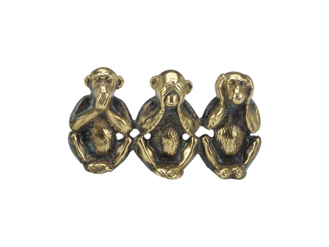 Three Brass Monkeys, Three Wise Monkeys' Figurine, Home Decor ...