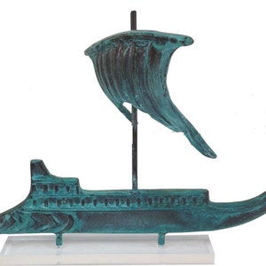Oxidized Brass Greek Dromon Boat Replica, Byzantine Warship Art - Etsy
