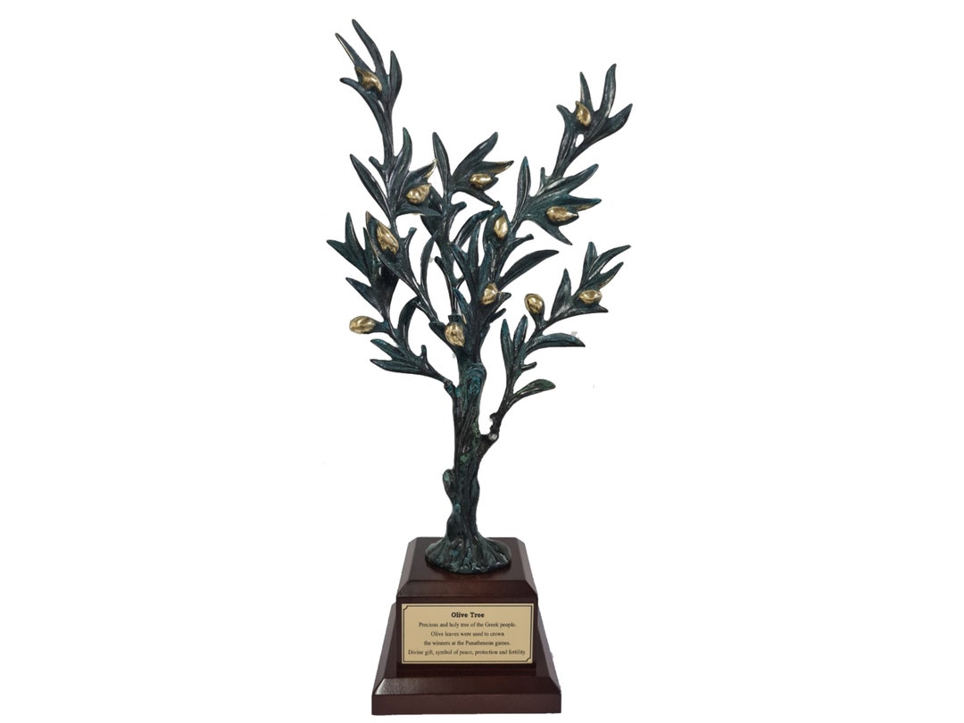 Brass Olive Tree, Greek Olive Tree Sculpture, Bronze Art, Gift Idea ...