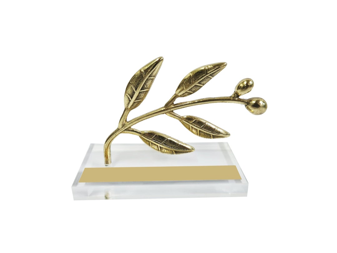 Greek Olive Branch Sculpture, Symbol of Victory, Handmade Desk Decor - Etsy