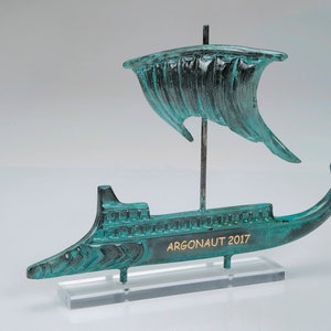 Oxidized Brass Greek Dromon Boat Replica, Byzantine Warship Art - Etsy