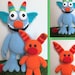Tickle Monster and His Little Tickle Friend Amigurumi Crochet - Etsy