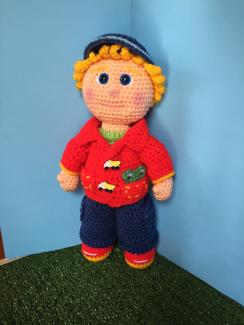 Boy Crochet Pattern, Little Brother, Boy Doll, Baseball Hat (english ...